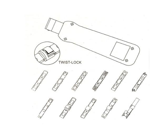 Gray Network Punch Down Tool 110 IDC Insertion Tool For RJ45 Keystone Jack