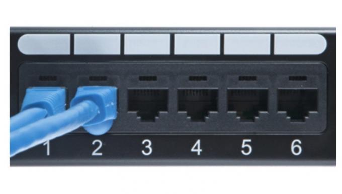 UTP Patch Panel 24 Port Cat6 , Cold Roll Steel 19" IDC Krone Cat6 Patch ...