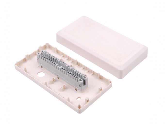 White Cable Distribution Box 10 Pairs LSA Module Indoor Telephone ...