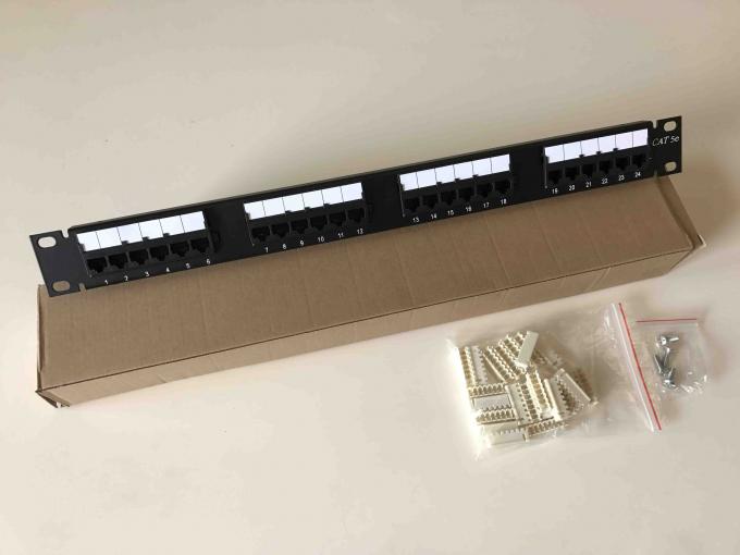 19" 110 IDC UTP Unshielded Rack Mount Patch Panel 24 Port Cat5e With ...