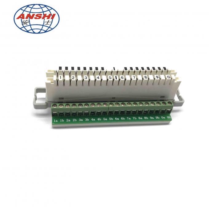 20 pole Krone Type PCB Type Connection Module LSA PLUS Krone Green Broad