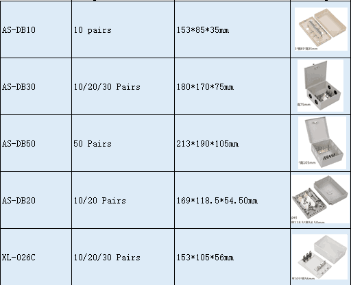 Wall Mount Telephone DP Box 10 Pairs Indoor Distribution Box With 10 ...