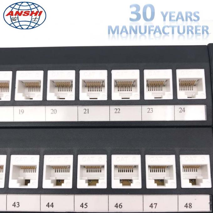 Unshielded UTP Network Rack Mount Patch Panel 2u 48 Port Keystone Jack ...