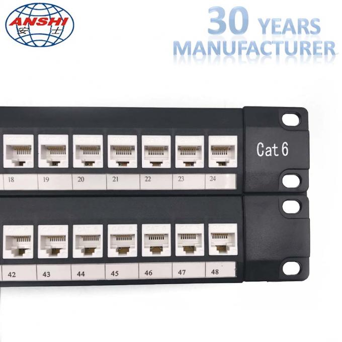 Network Unshielded Patch Panel Loaded With Keystone Jack 48 Ports 2u ...