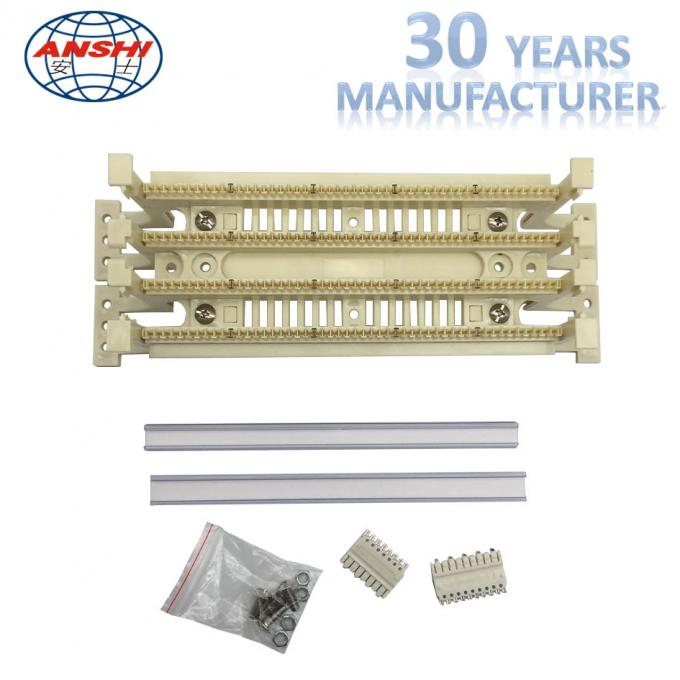 PC Meterial 100 Pairs 110 Terminal Block With Leg Cream White Color