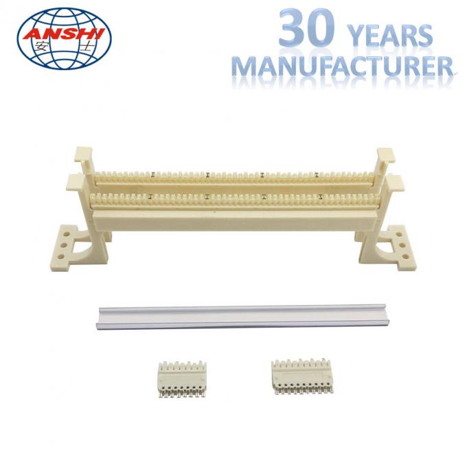 Telecommunication 50 Pairs 110 Terminal Block With Leg Horizontal Type