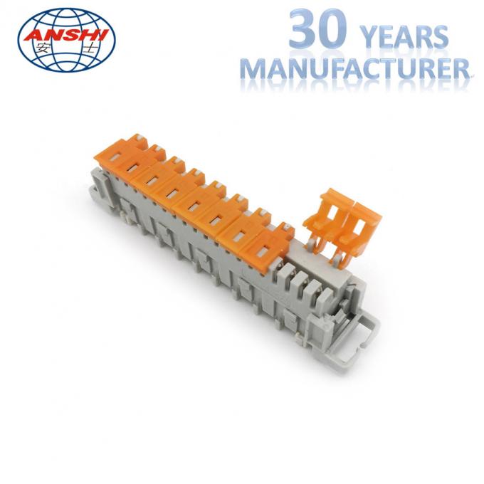 10 Pairs Krone Disconnection Module / Double Side Electrical Terminal Block