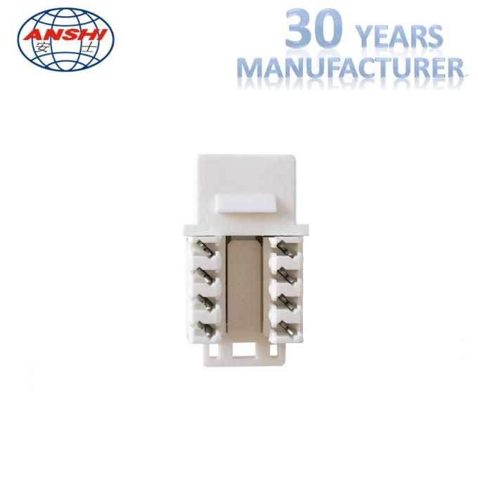 White Cat6 RJ45 Keystone Jack Keystone Punch - Down Stand For Wiring System