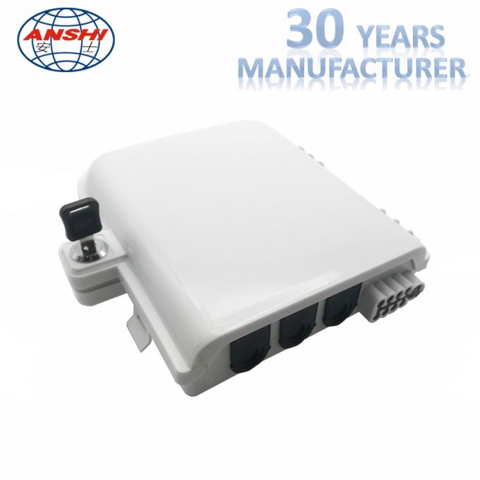 Wall Mount Fiber Distribution Box 8 Core With Plc Splitter Waterproof ...