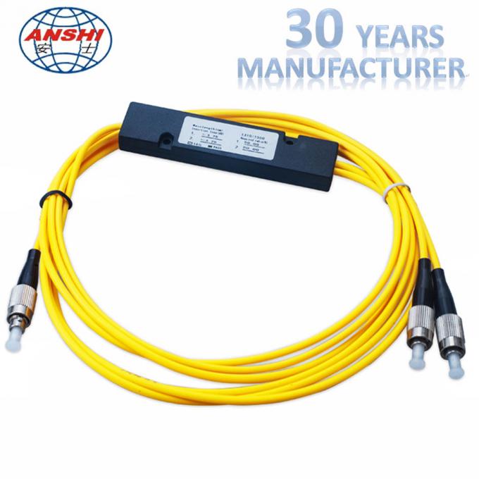 SC / UPC SC / APC PLC Fiber Optic Splitter 1x2 Cassette Type