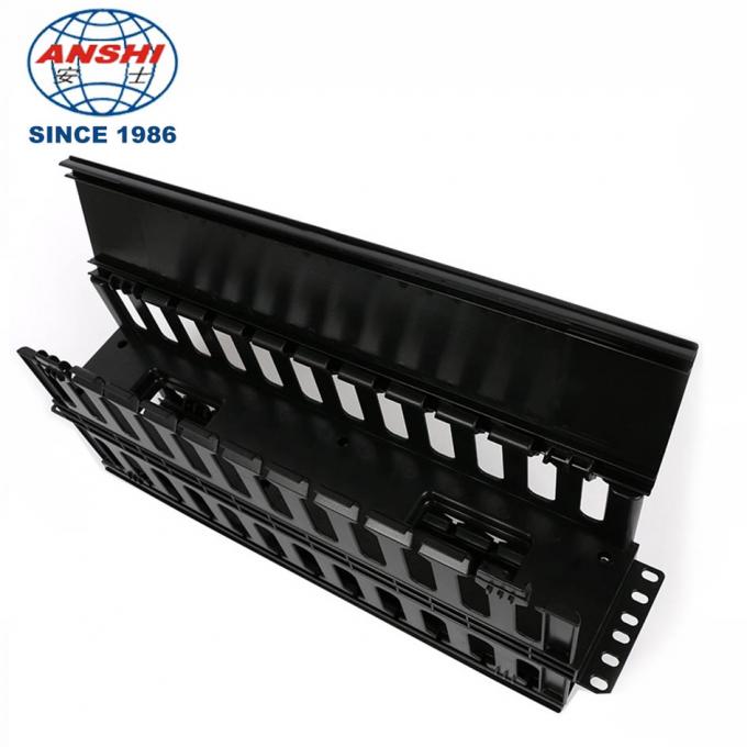 1U 19 Inch Plastic Double Sided Cable Manager ABS Material
