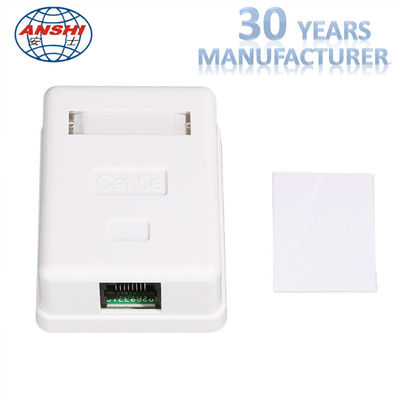 2 Port Surface Mount Box For RJ45 Module , Surface Mount Cat6 Box With ...
