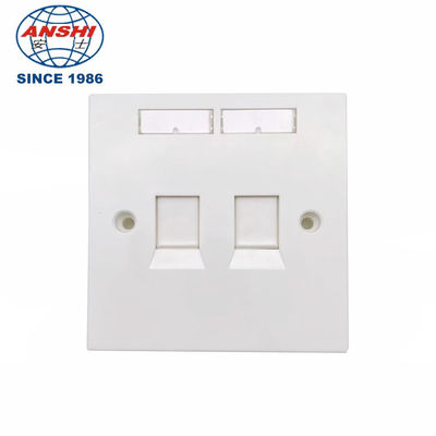 23 * 42mm Network Cable Faceplate Modular Termination Rj45 Wall Plate