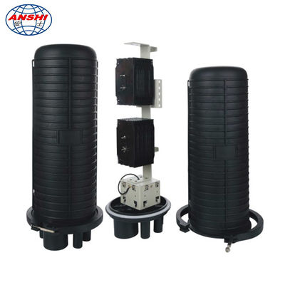 FOSC Fiber Optic Joint Closure , Fiber Enclosure Box With 3 Inlets ...