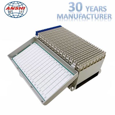 Rack Mount 100 Pair MDF Terminal Block , Grey / Blue Main Distribution ...