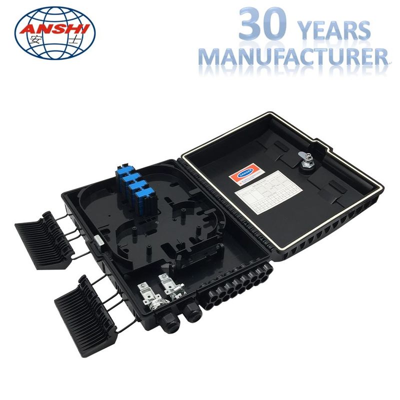 16 Port Outdoor Fiber Distribution Box Black Outdoor Optical ...