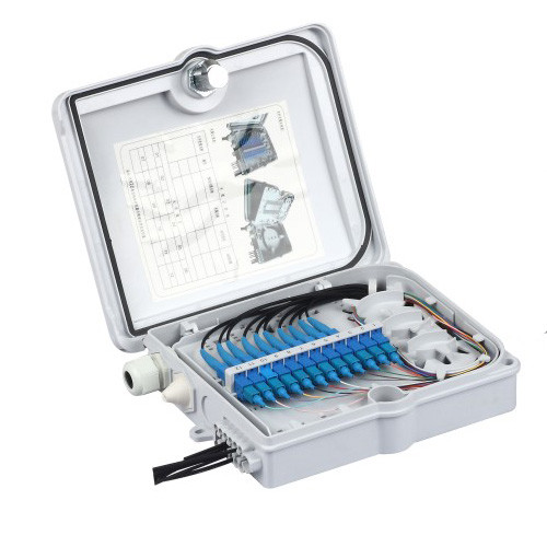 12 Core Fiber Optic Distribution Box IP55 Wall Mount Fiber Termination Box