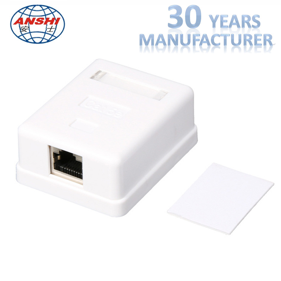 RJ45 STP Keystone Jack Single Port Surface Mount Box With High Impact ...