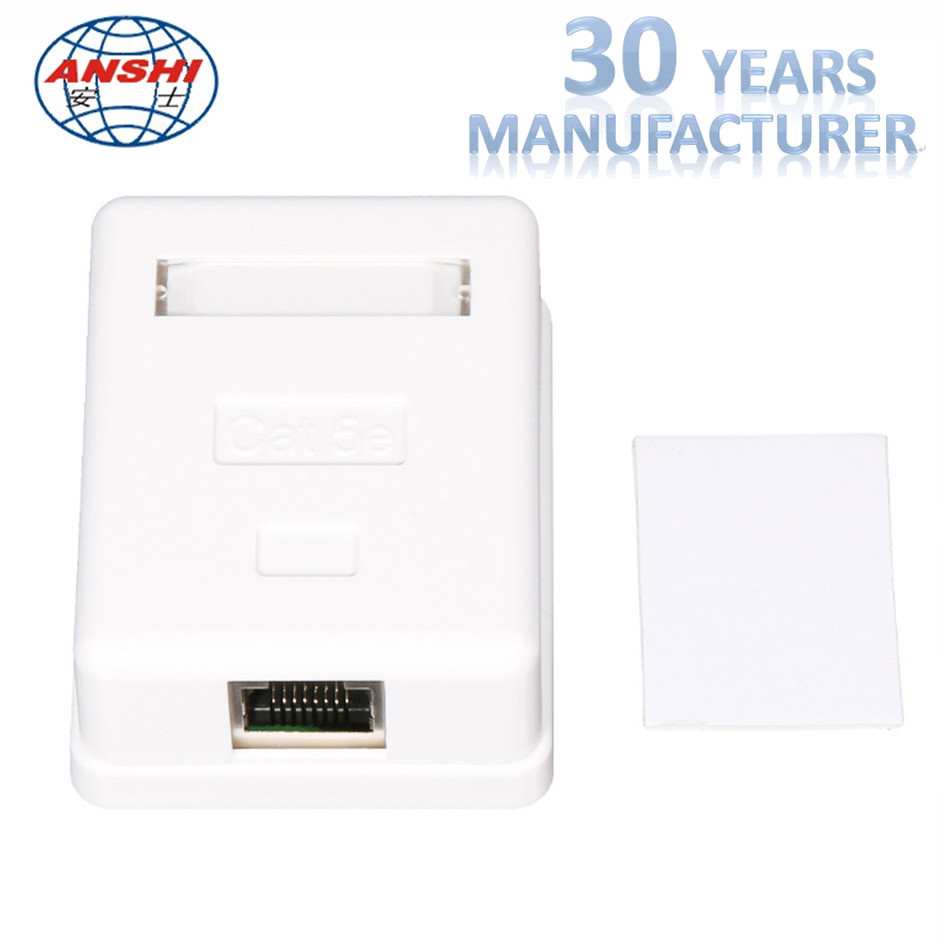 RJ45 STP Keystone Jack Single Port Surface Mount Box With High Impact ...