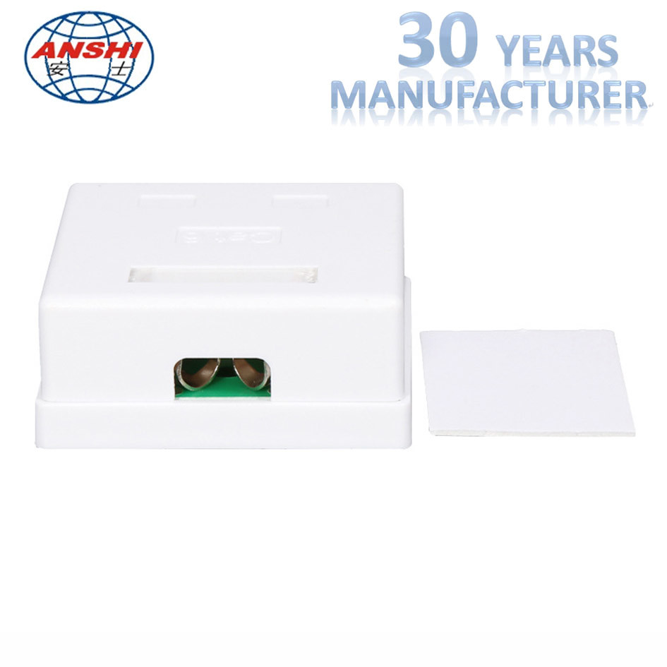 CAT6 / CAT5e STP Surface Mount Box 2 Port For RJ45 Module Fully Testerd