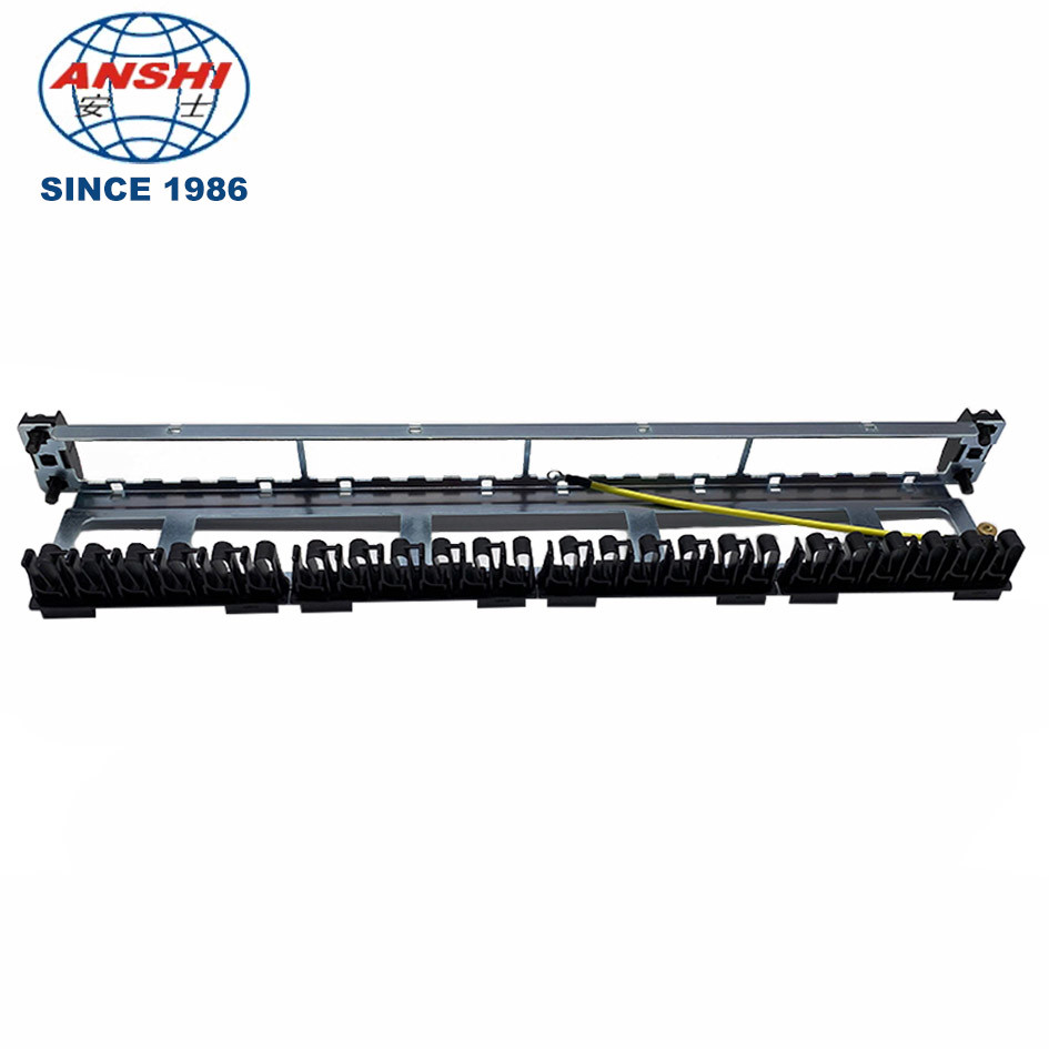 19 Inch 1u Rack Mount Shielded Patch Panel 24 Ports Loaded Cat6a Stp With 24 Pieces Jack