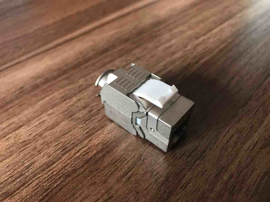 Metallic Color Rj45 Shielded Jack , Metal STP Cat6a Shielded Keystone Jack