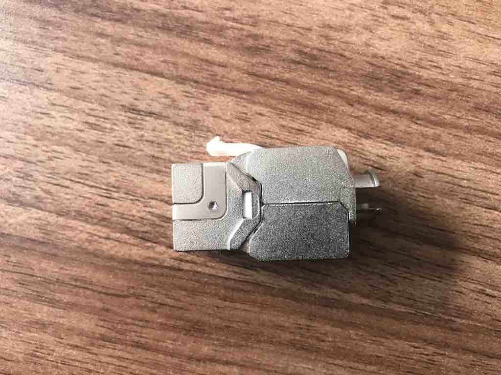 Metallic Color Rj45 Shielded Jack , Metal STP Cat6a Shielded Keystone Jack