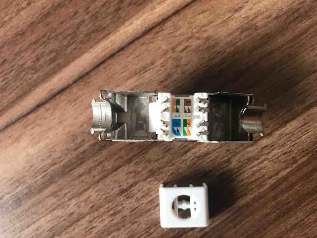 Metallic Color Rj45 Shielded Jack , Metal STP Cat6a Shielded Keystone Jack
