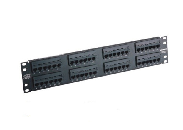 48 Port Rack Mount Patch Panel 2U 19'' UTP Patch Panel Cat5e 110 IDC ...