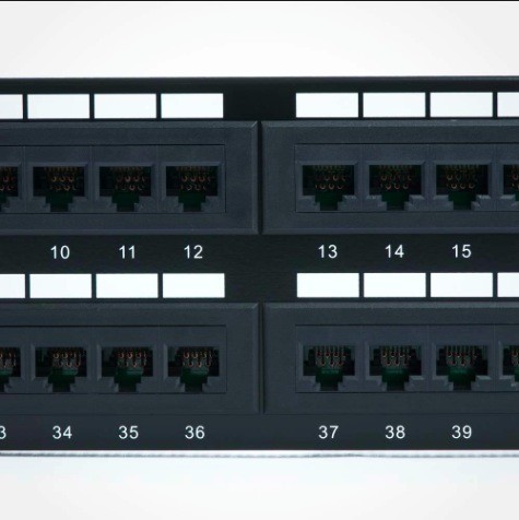48 Port Rack Mount Patch Panel 2U 19'' UTP Patch Panel Cat5e 110 IDC ...