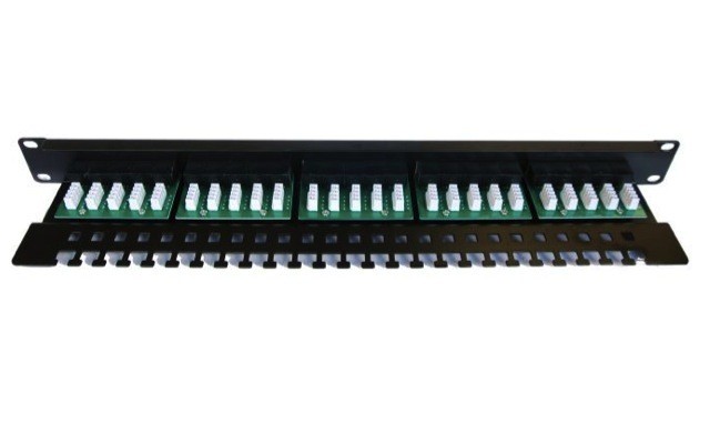 Professional 110 IDC / Krone IDC Cat3 Patch Panel , 25 / 50 Port Voice ...
