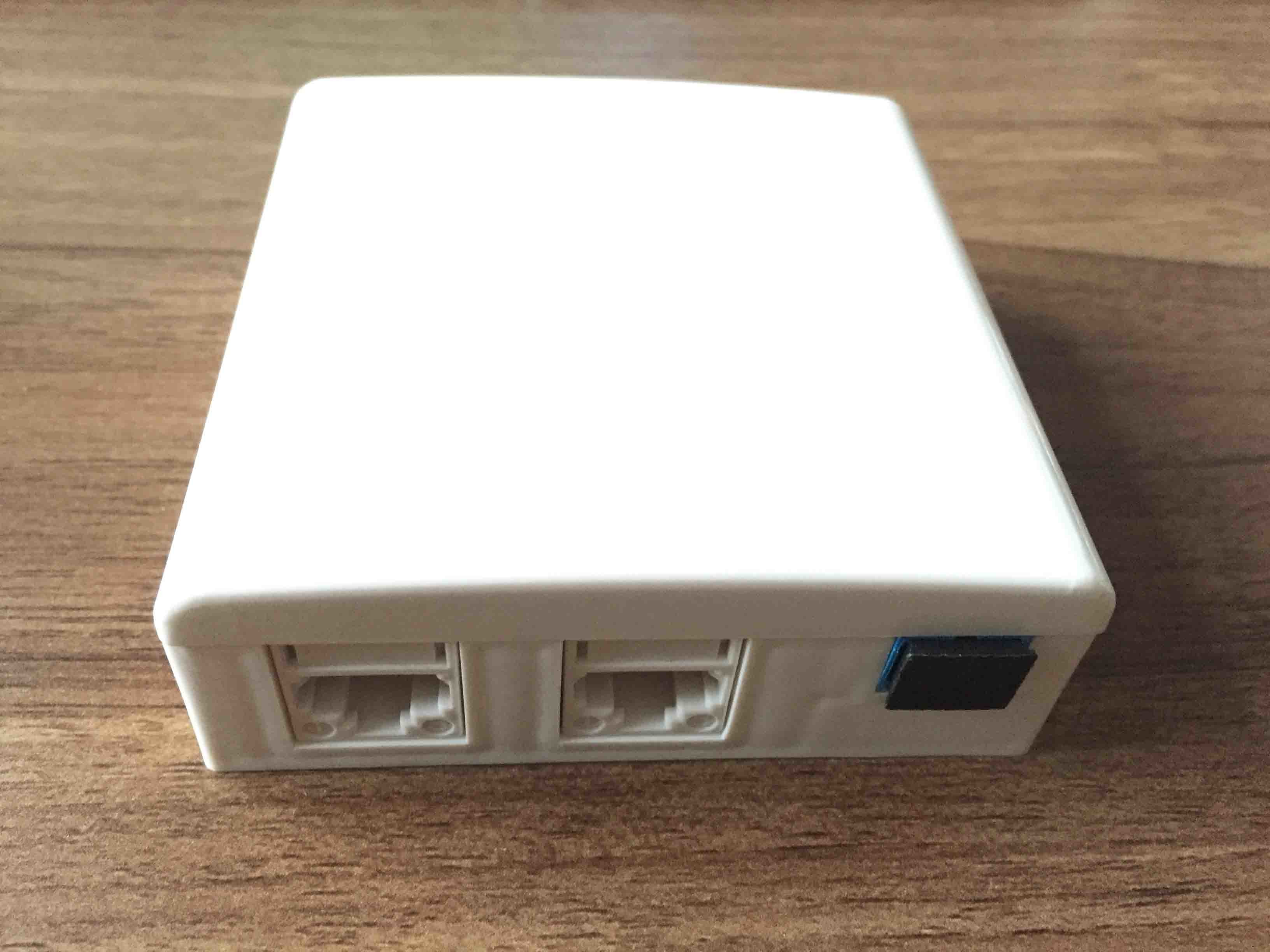 RJ11 / RJ45 3 Port Faceplate , White SC Fiber Optic Faceplate For Indoor