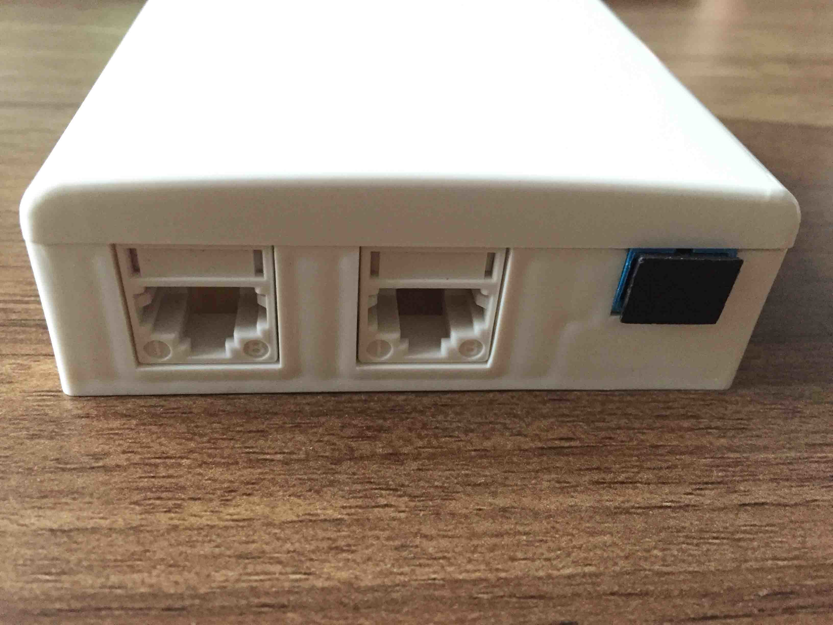 RJ11 / RJ45 3 Port Faceplate , White SC Fiber Optic Faceplate For Indoor