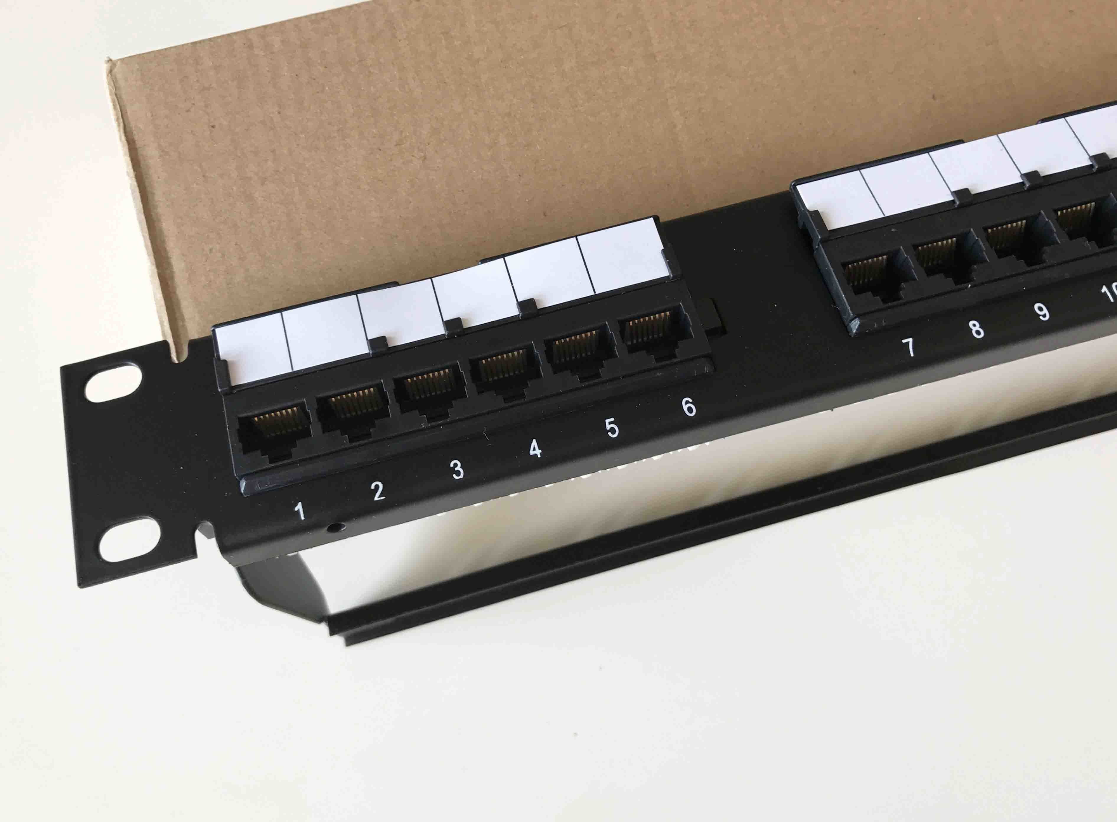 19" 110 IDC UTP Unshielded Rack Mount Patch Panel 24 Port Cat5e With ...