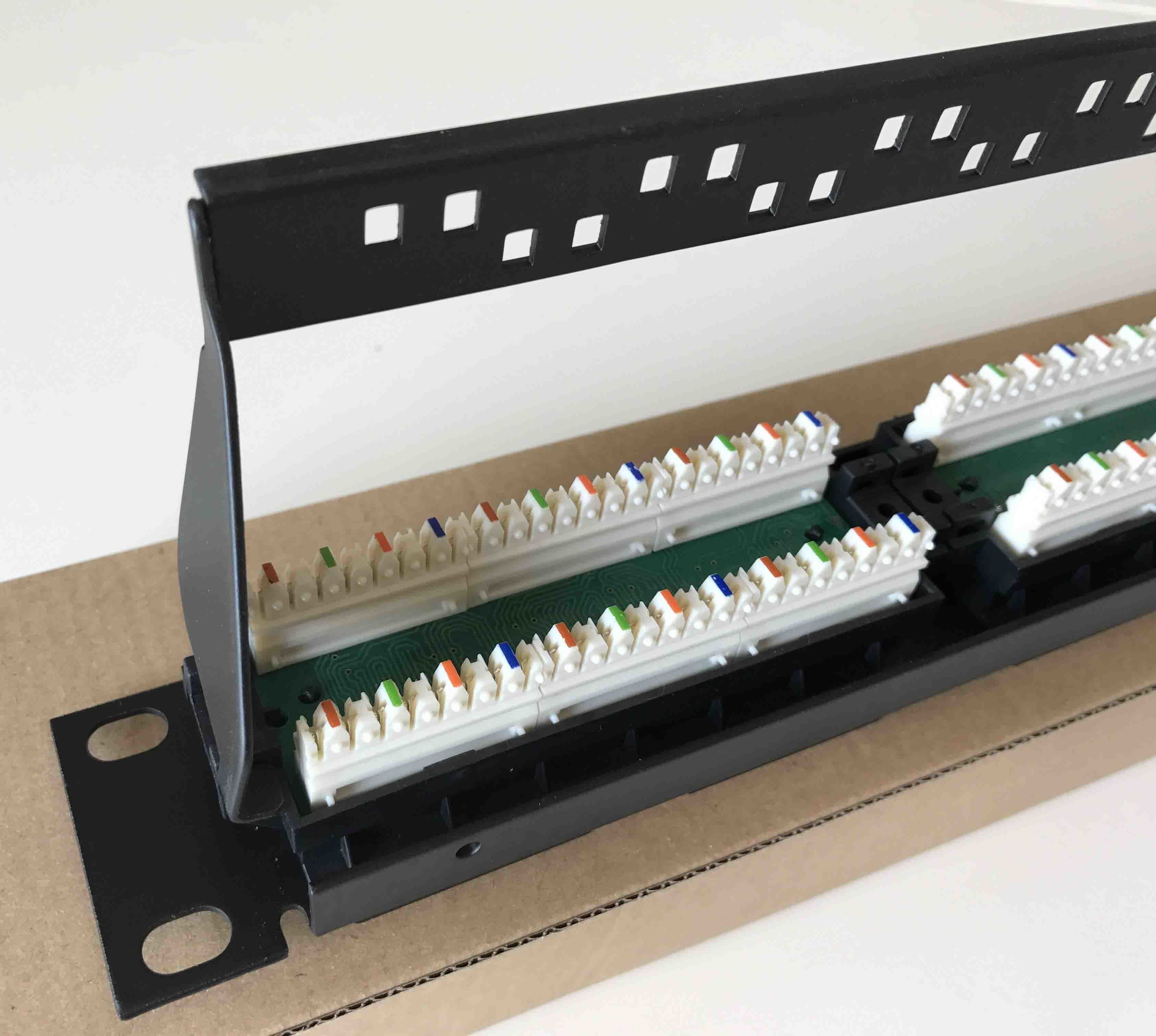 19" 110 IDC UTP Unshielded Rack Mount Patch Panel 24 Port Cat5e With ...