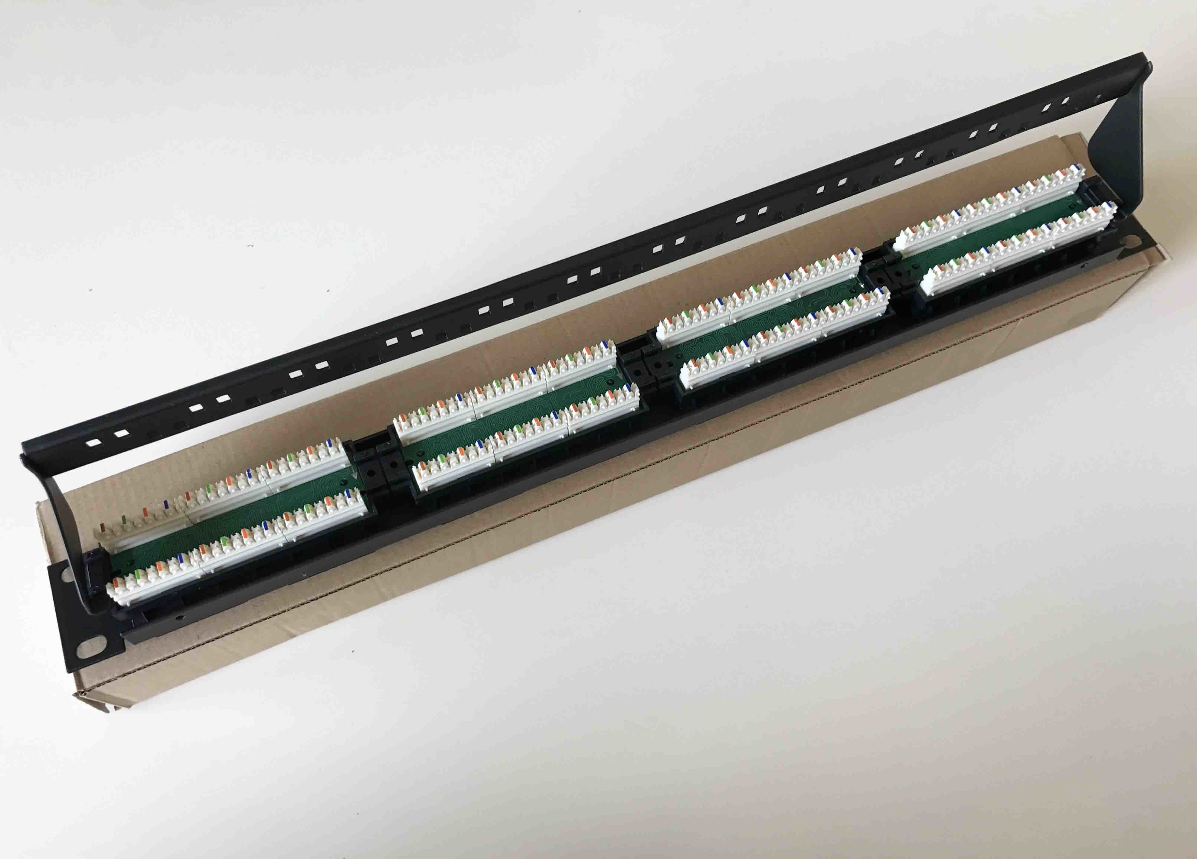 19" 110 IDC UTP Unshielded Rack Mount Patch Panel 24 Port Cat5e With ...