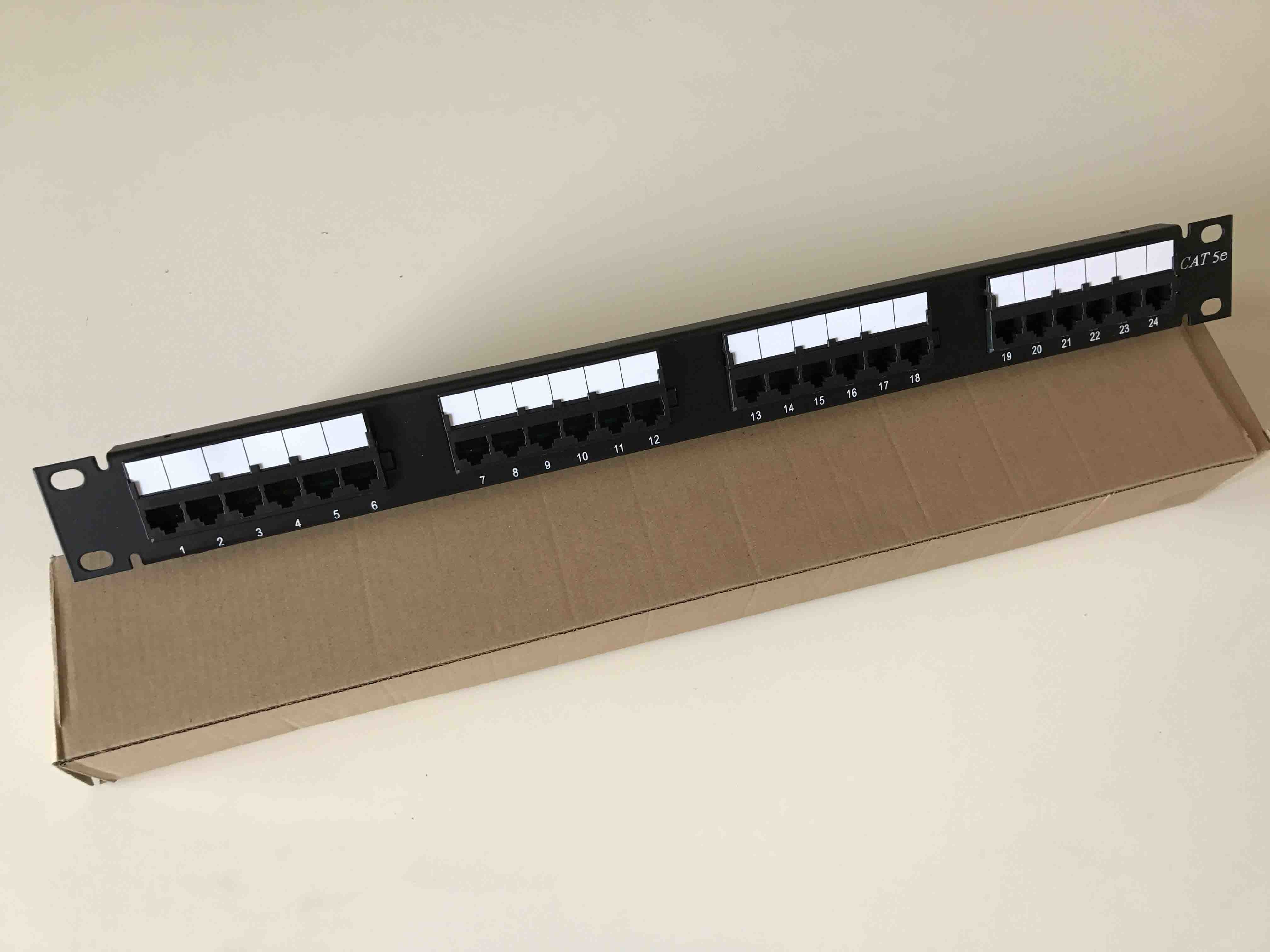 19" 110 IDC UTP Unshielded Rack Mount Patch Panel 24 Port Cat5e With ...