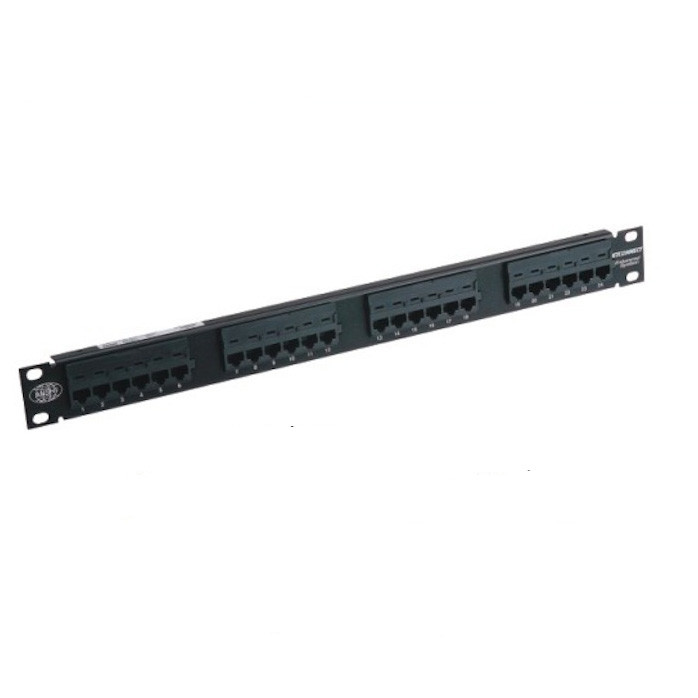 Modularization Design 110 IDC UTP Patch Panel 24 Port Cat5e For 19"Cabinet
