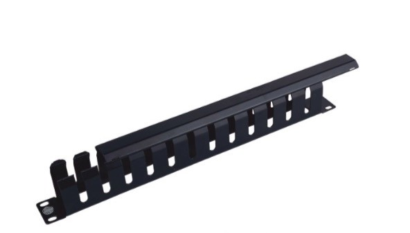 1U 12-Port Horizontal Cable Manager for 19" Rack
