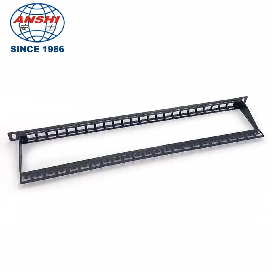 ANSHI 0.5U High Density Blank Patch Panel 24 Ports For UTP Keystone Jacks