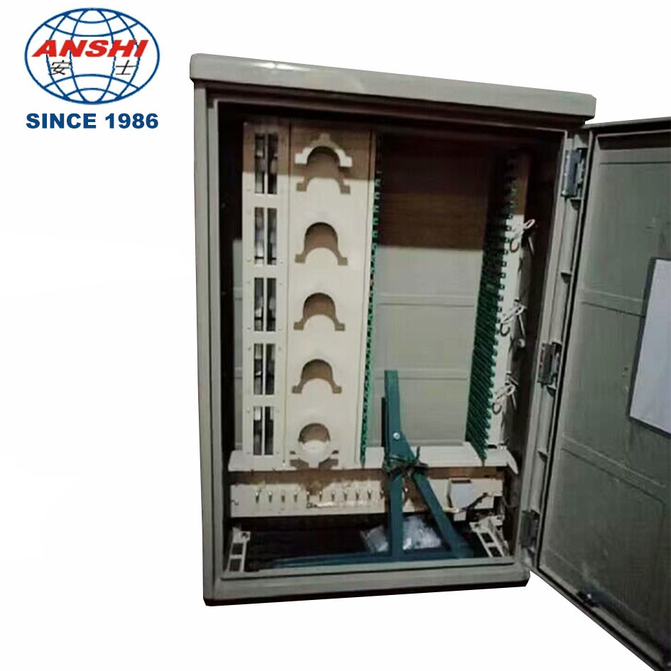 Outdoor 576 Cores Optical Fiber Cross Connect Cabinet SMC Fiber Optic ...