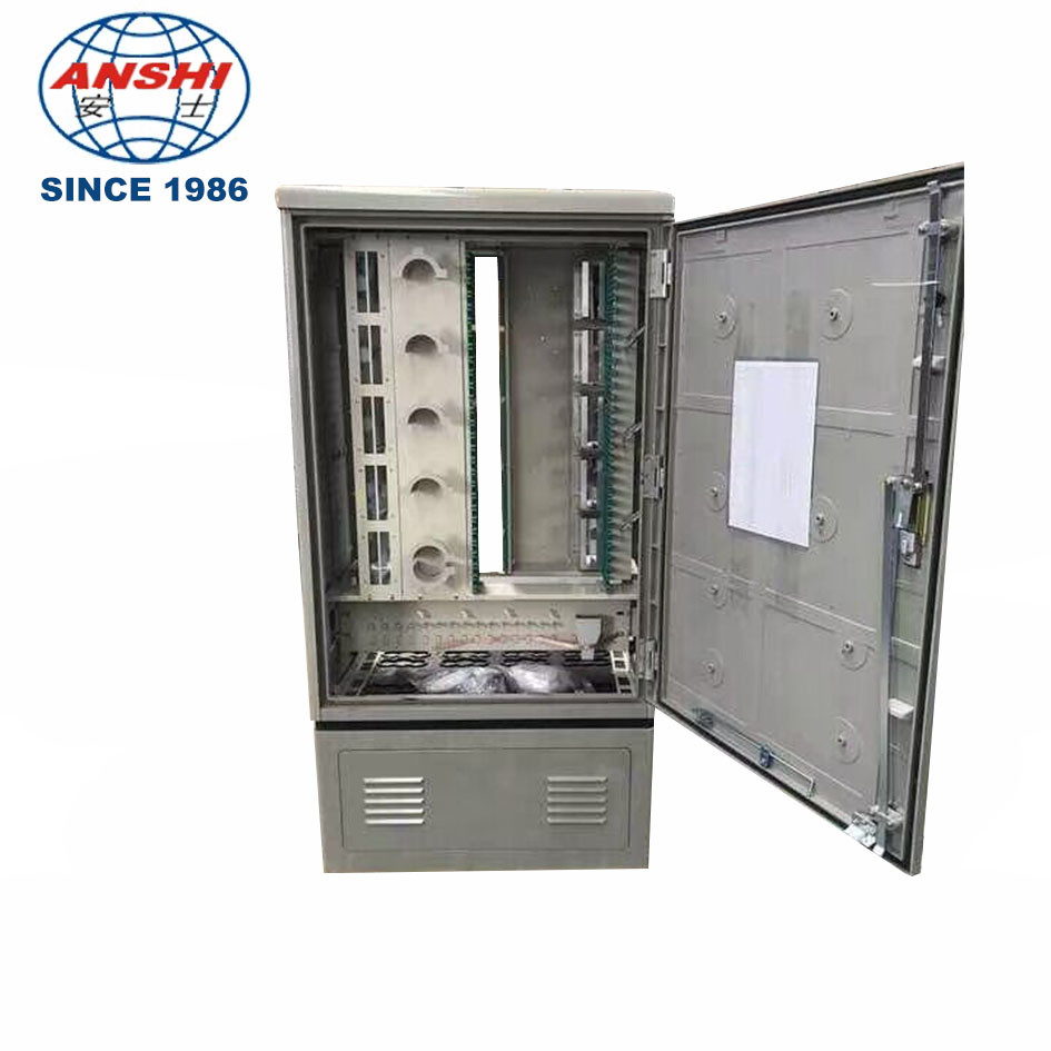 Outdoor 576 Cores Optical Fiber Cross Connect Cabinet SMC Fiber Optic ...