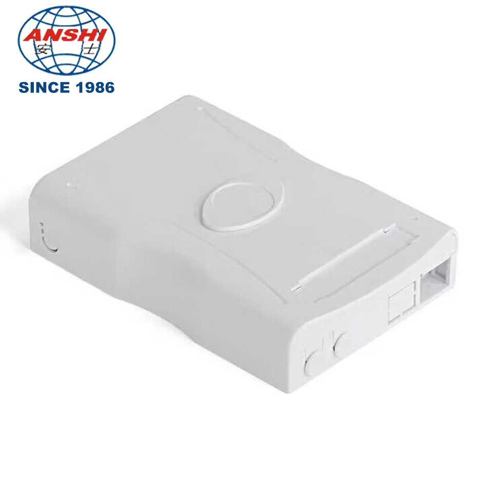 ANSHI 2 in 2 out SC/LC Port FTTH Rosette Box, Fiber Optic Terminal Box ...