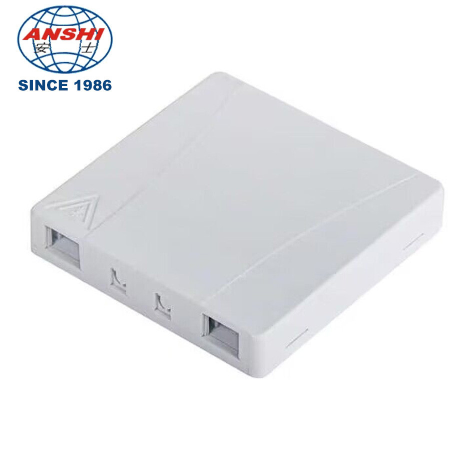 2 Port Ftth Faceplate Termination Box Socket Panel Fiber Distribution ...