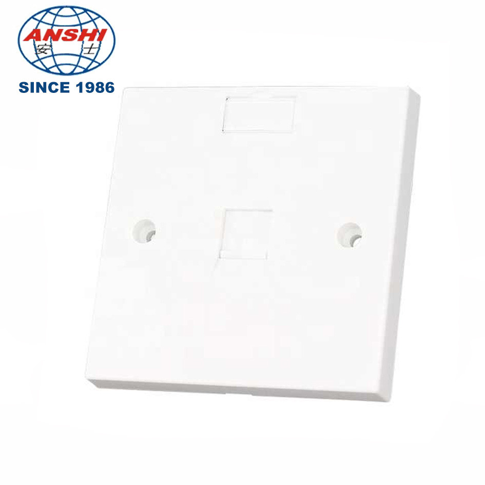 ANSHI Single Port Ethernet 86Type Keystone Faceplate Decoration Wall Plate