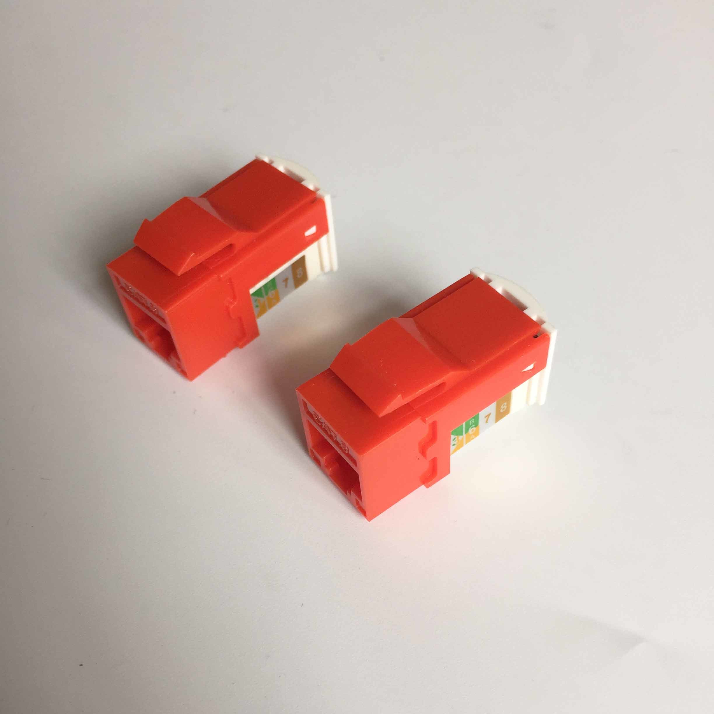UTP 90 Degree CAT6 RJ45 Keystone Jack Color Customized For Network ...