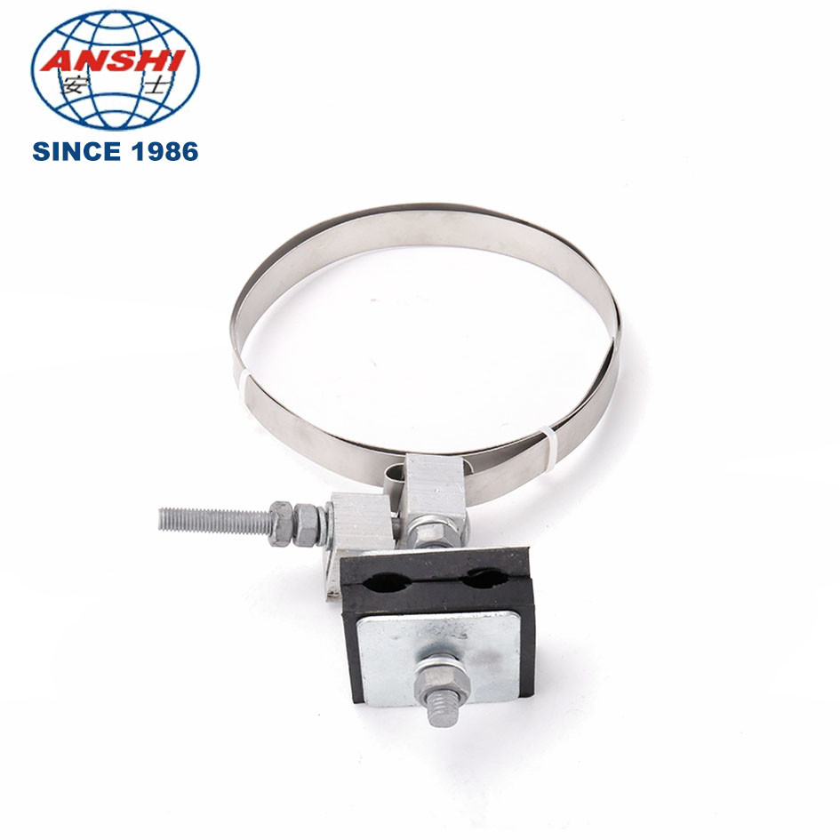 ADSS downline clamp for pole, pre twisted tension resistant suspension ...
