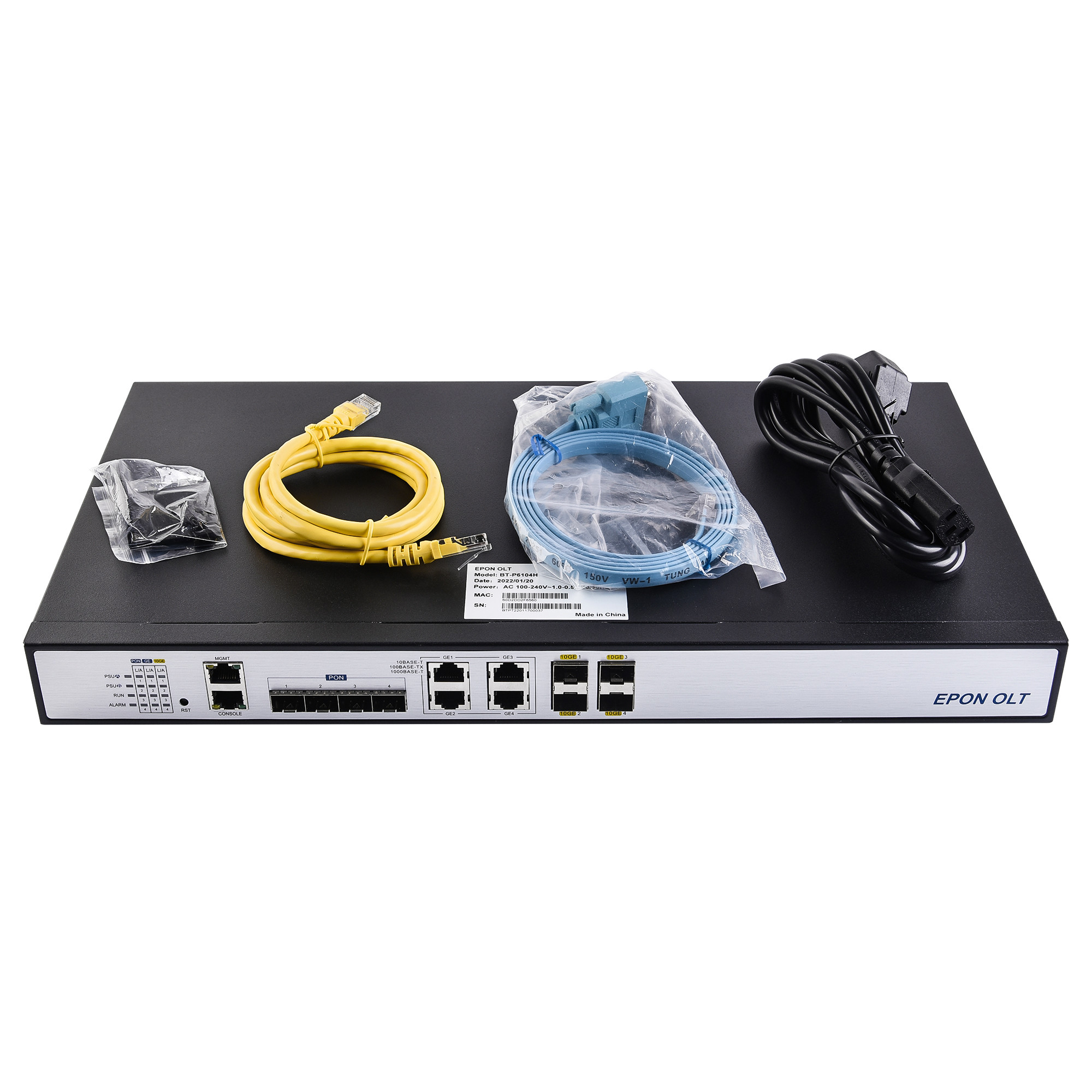 AS-OLT-04A GPON OLT Supports 1/64 Split Ratio Can Access 256 ONU Users ...
