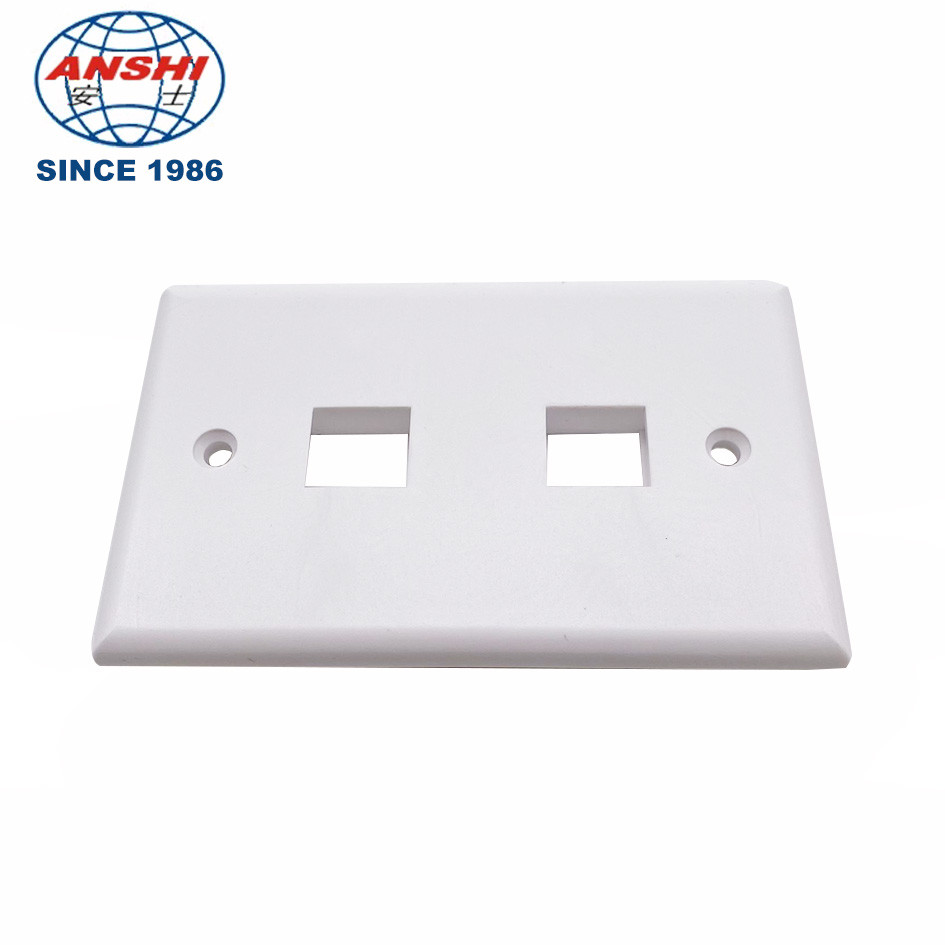 Structural 2 Port Network Cable Faceplate 120 Type Data Point Faceplate
