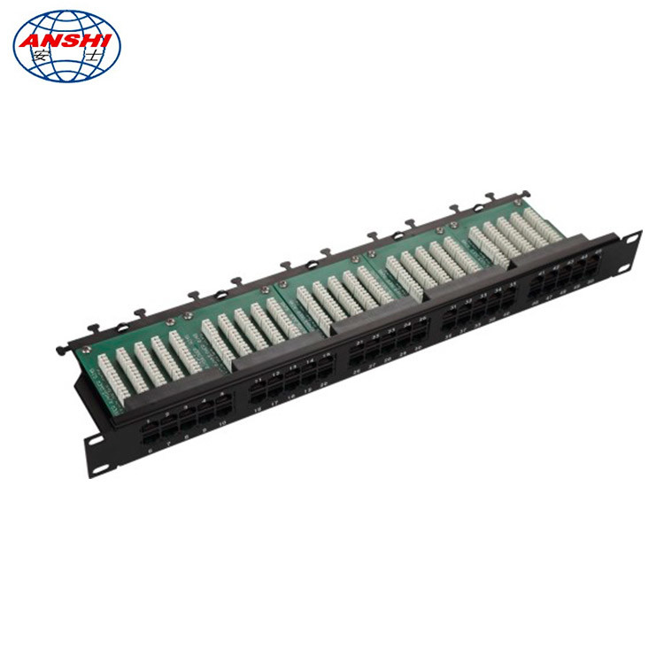 Professional 110 IDC / Krone IDC Cat3 Patch Panel , 25 / 50 Port Voice ...